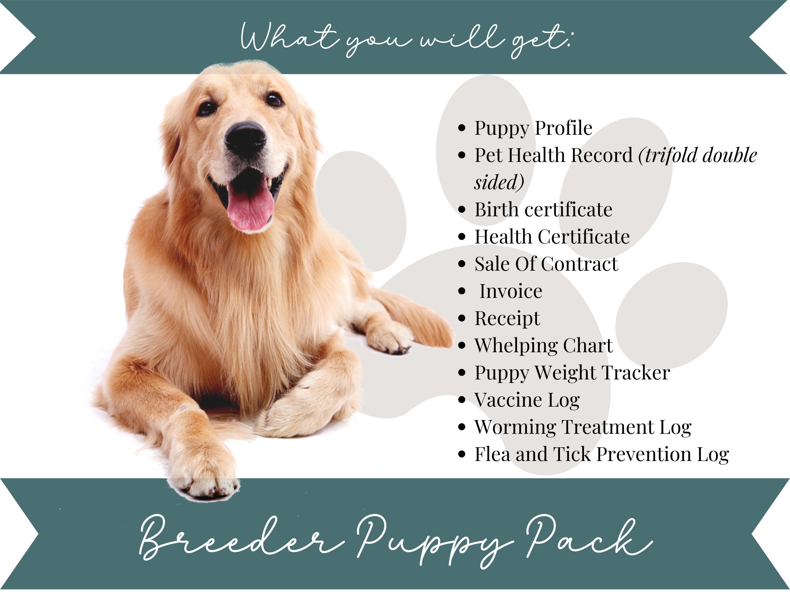 Editable Breeder Puppy Pack, Dog Breeder Forms, Breeder Charts, Breeder ...