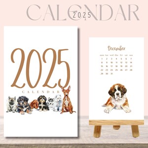 Printable Pet Calendar 2025, Printable Dog Calendar, Instant Download ...
