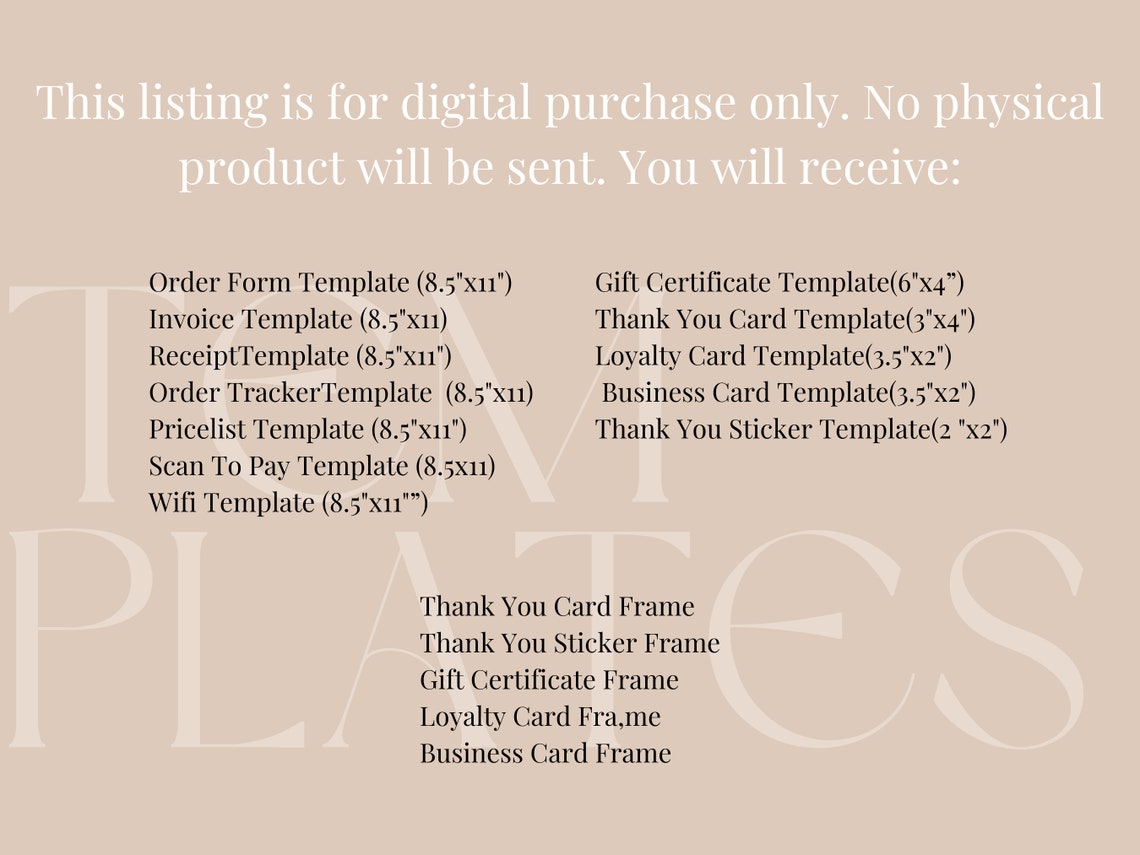 Small Business Bundle, Order Form Template, Invoice Template, Receip ...