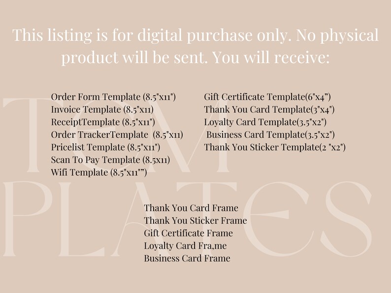 Small Business Bundle, Order Form Template, Invoice Template, Receip ...