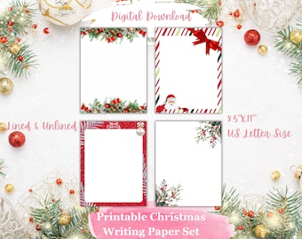 Printable Christmas Stationery Letter Paper Digital Download - Etsy