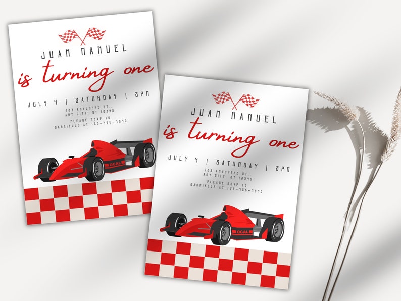 Race Car Invitation, Race Car Birthday, Race Car Birthday Invitation ...