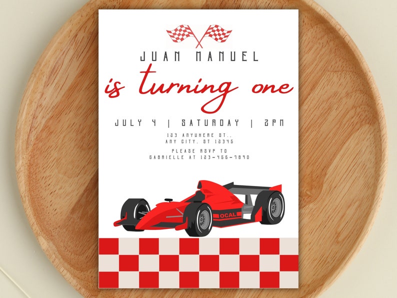 Race Car Invitation, Race Car Birthday, Race Car Birthday Invitation ...