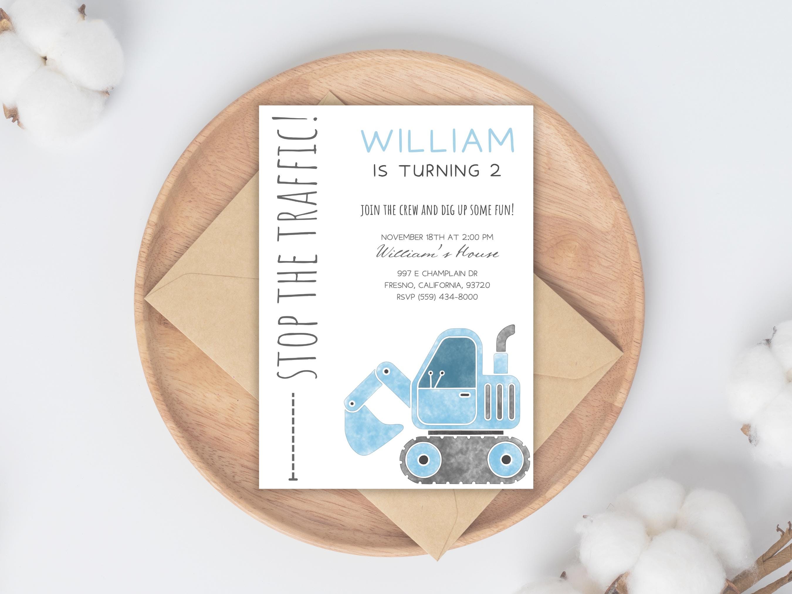 Construction Invitation Construction Birthday Invitations Construction ...