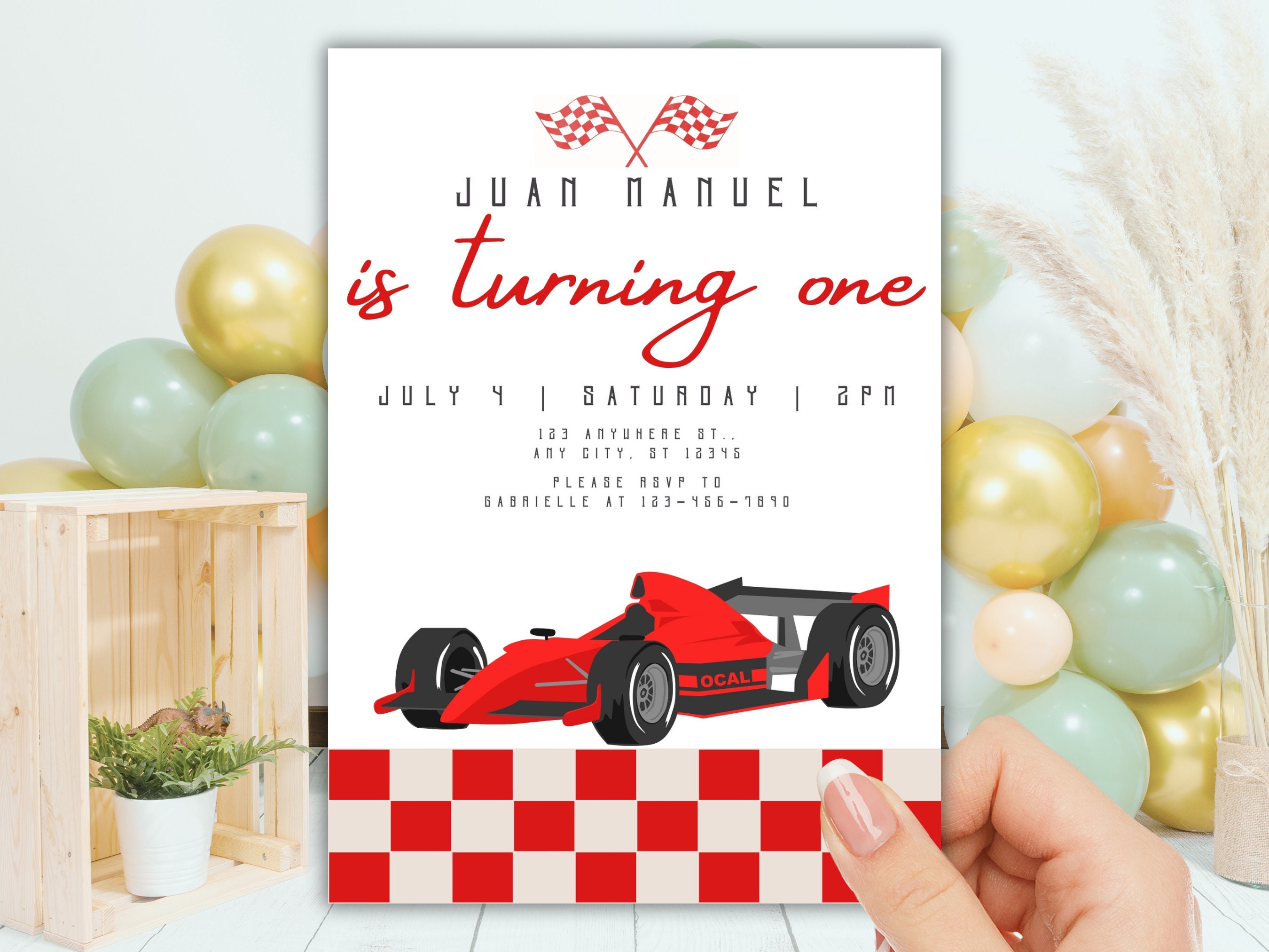 Race Car Invitation, Race Car Birthday, Race Car Birthday Invitation ...
