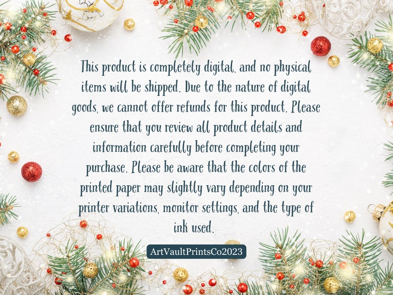 Printable Christmas Writing Paper Set of 8, Christmas Stationery ...