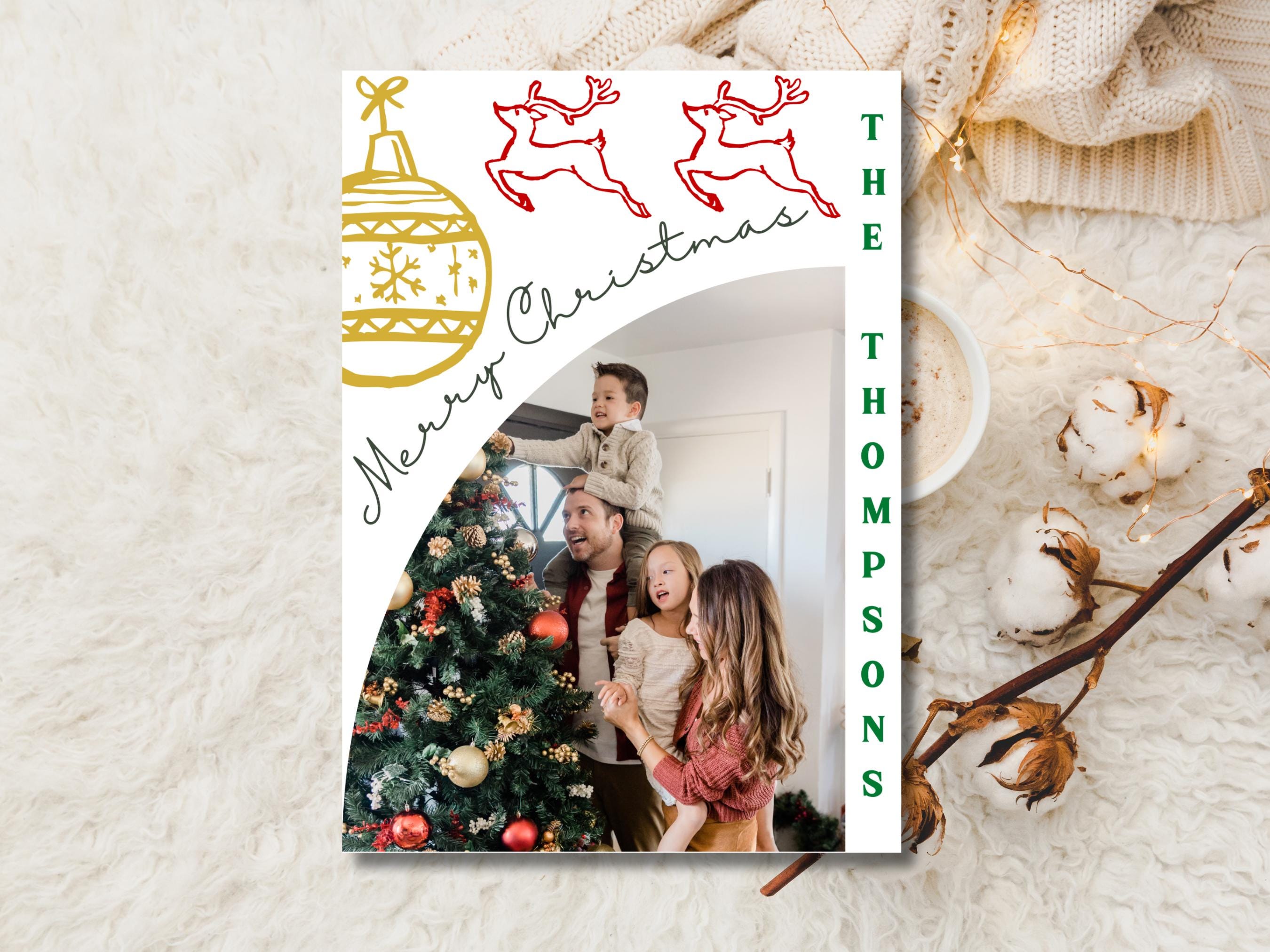 Christmas Card Custom Photo, Photo Christmas Card, Christmas Photo Card ...