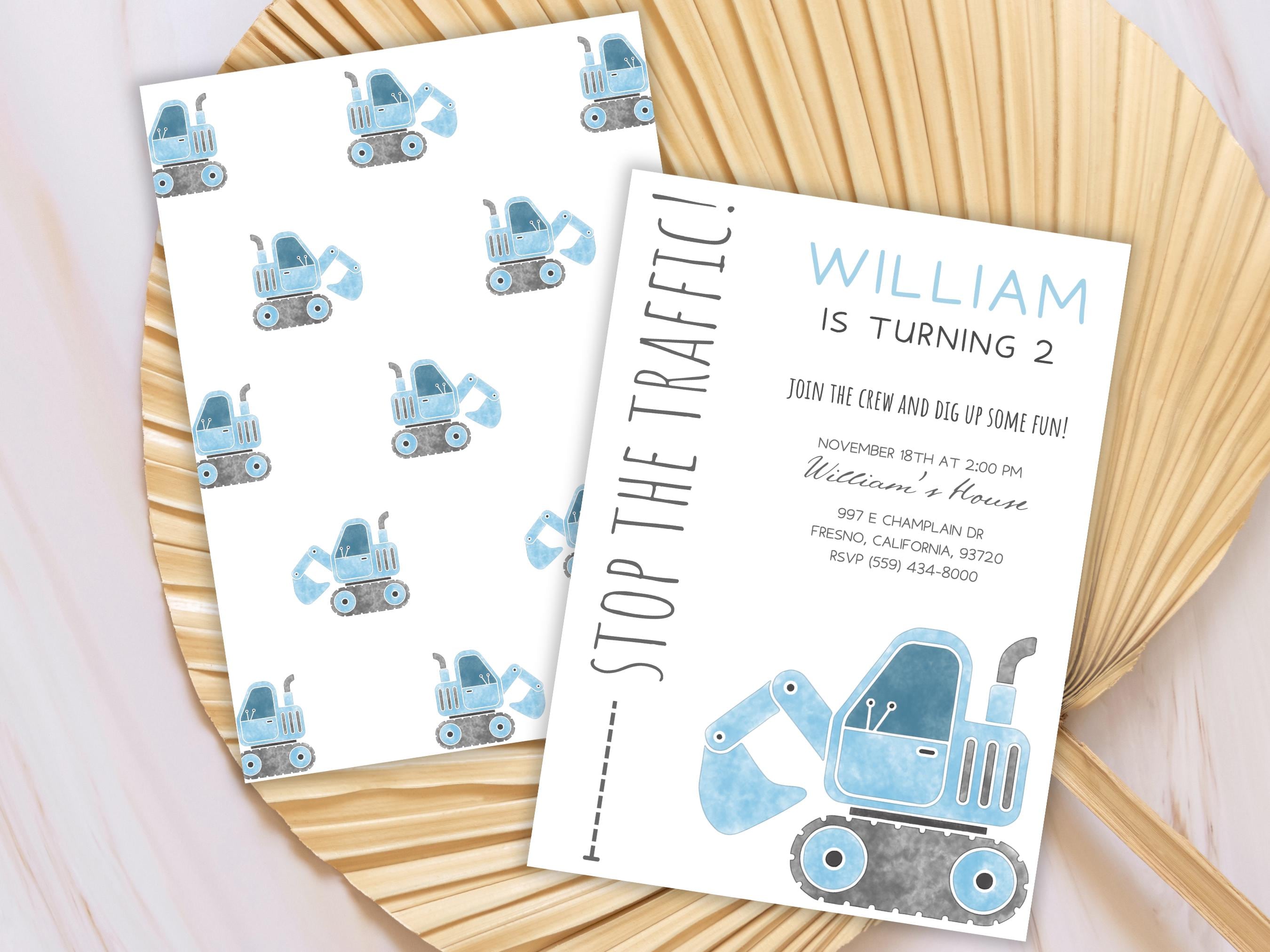 Construction Invitation Construction Birthday Invitations Construction ...