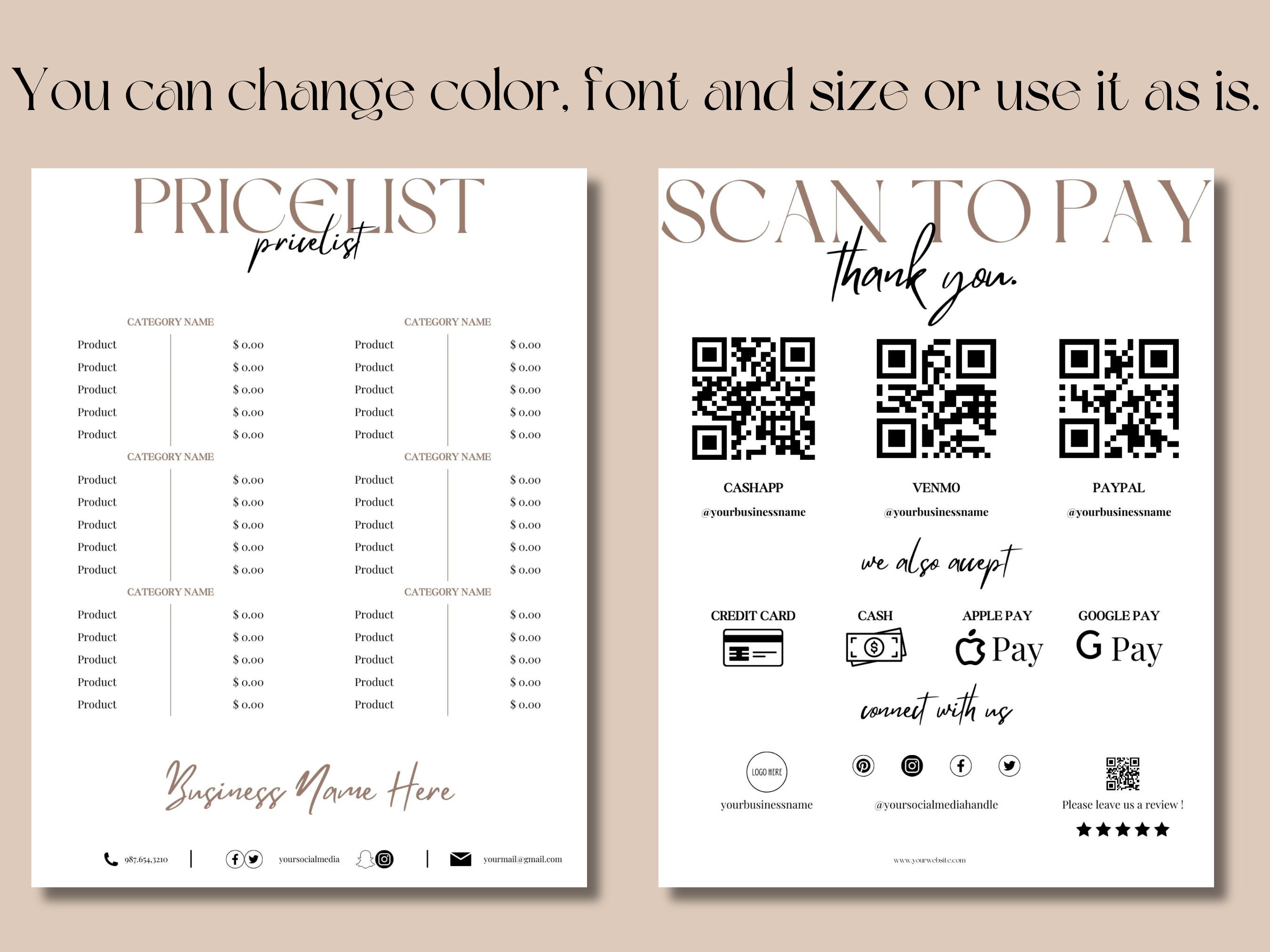 Small Business Bundle, Order Form Template, Invoice Template, Receip ...