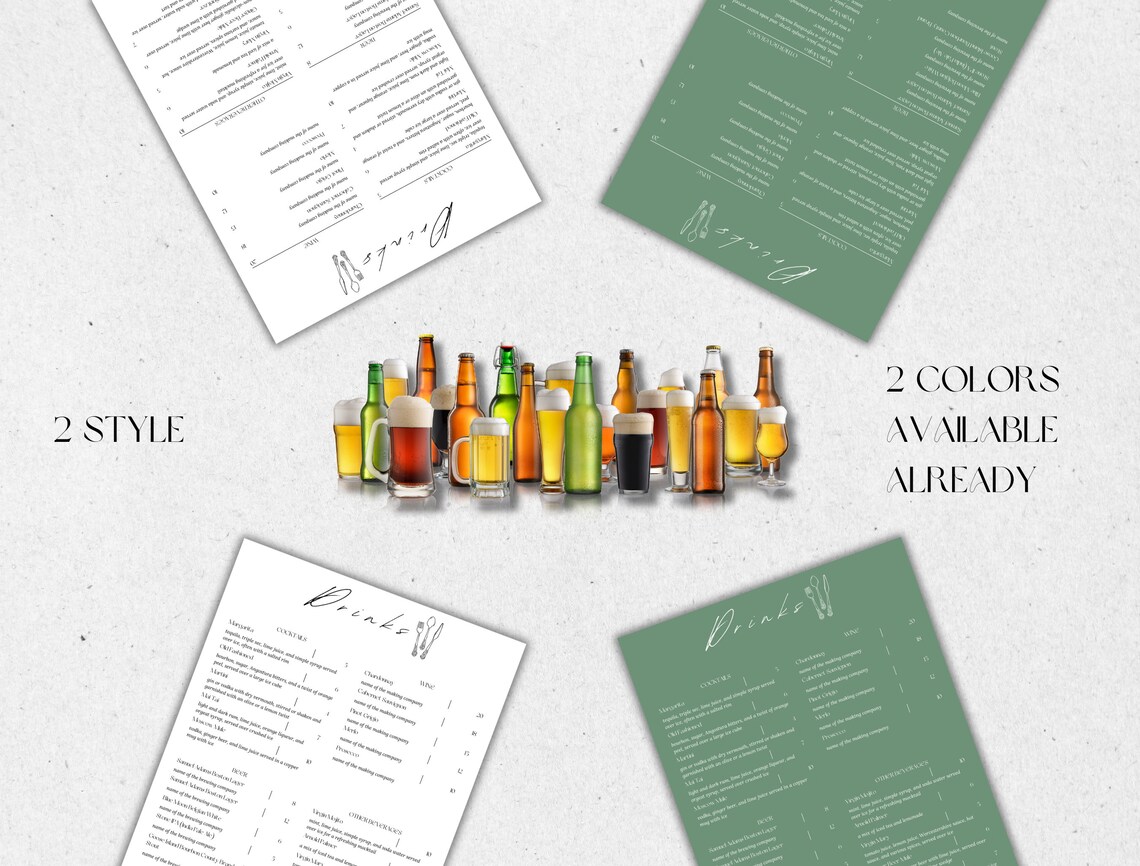 Restaurant Menu Template, Editable Menu Template, Menu Template ...