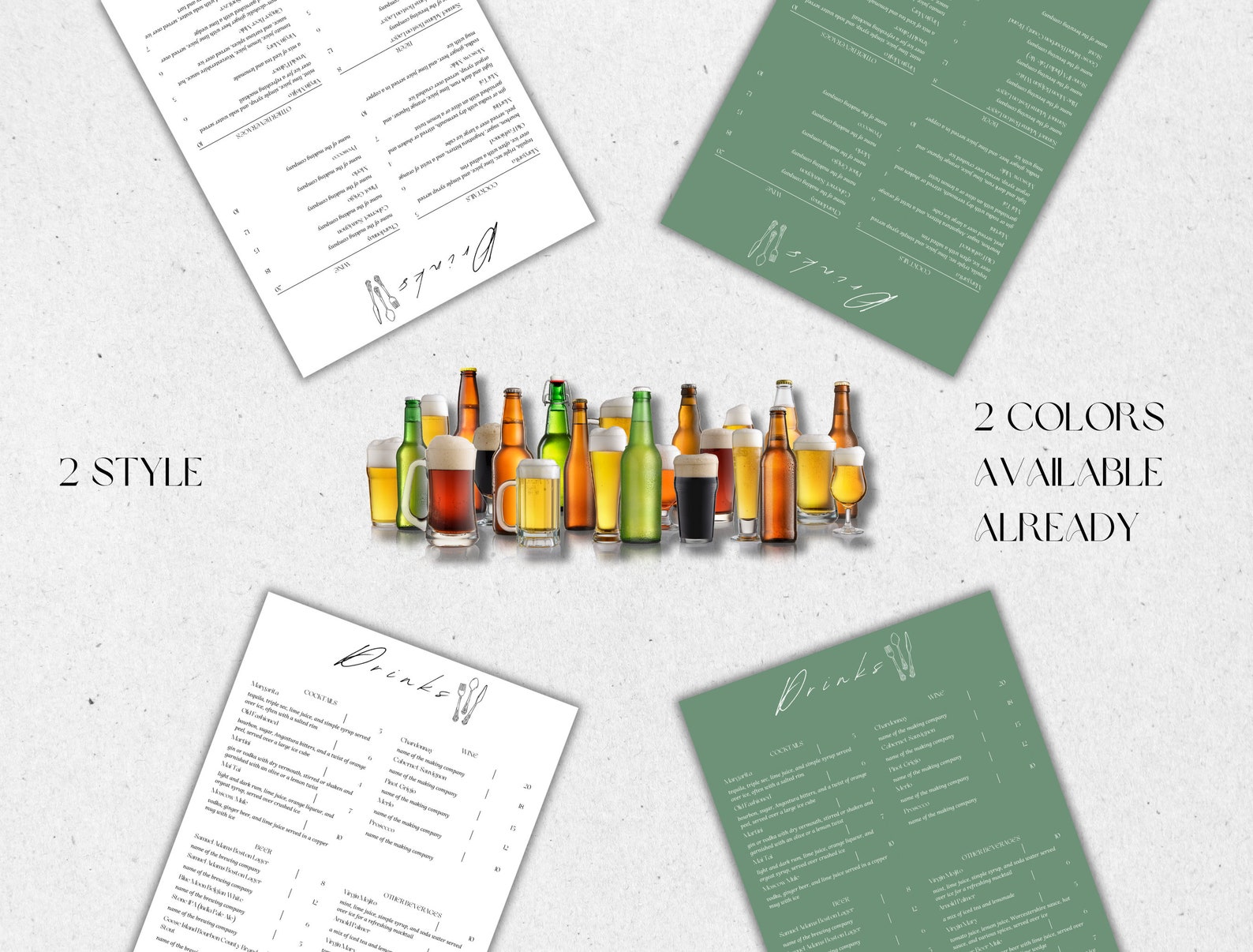 Restaurant Menu Template, Editable Menu Template, Menu Template ...