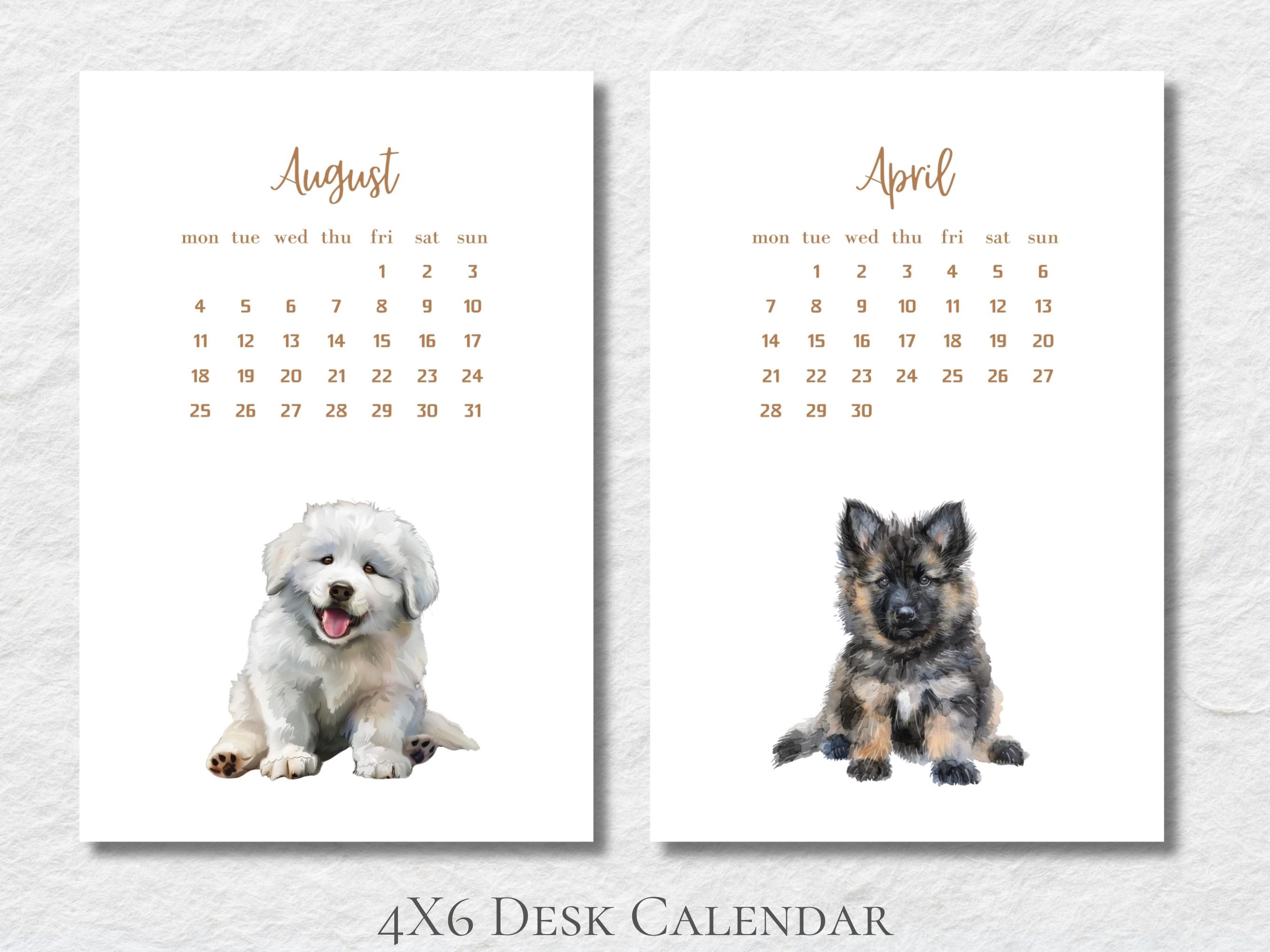 Printable Pet Calendar 2025, Printable Dog Calendar, Instant Download ...