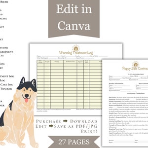Ultimate Breeder Puppy Pack, Editable on Canva Free Account, Instant ...