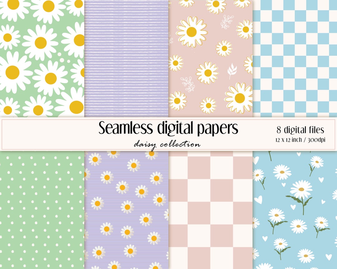 Daisy Digital Paper Sets | Daisy Background | Daisy Scrapbook Paper ...