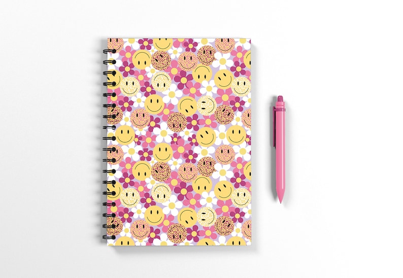 Retro Digital Paper Sets | Smiley Background | Y2k Scrapbook Paper ...