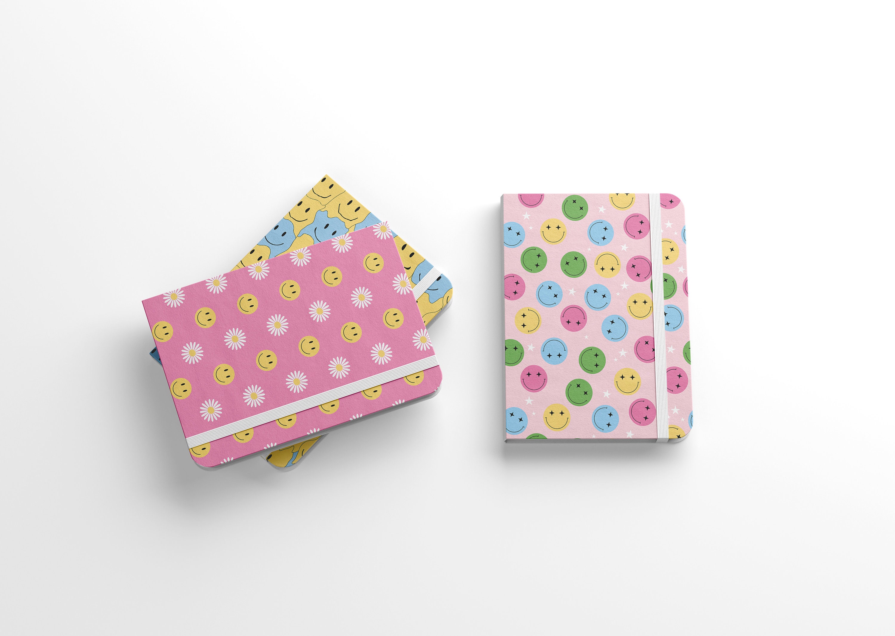 Retro Digital Paper Sets | Smiley Background | Y2k Scrapbook Paper ...