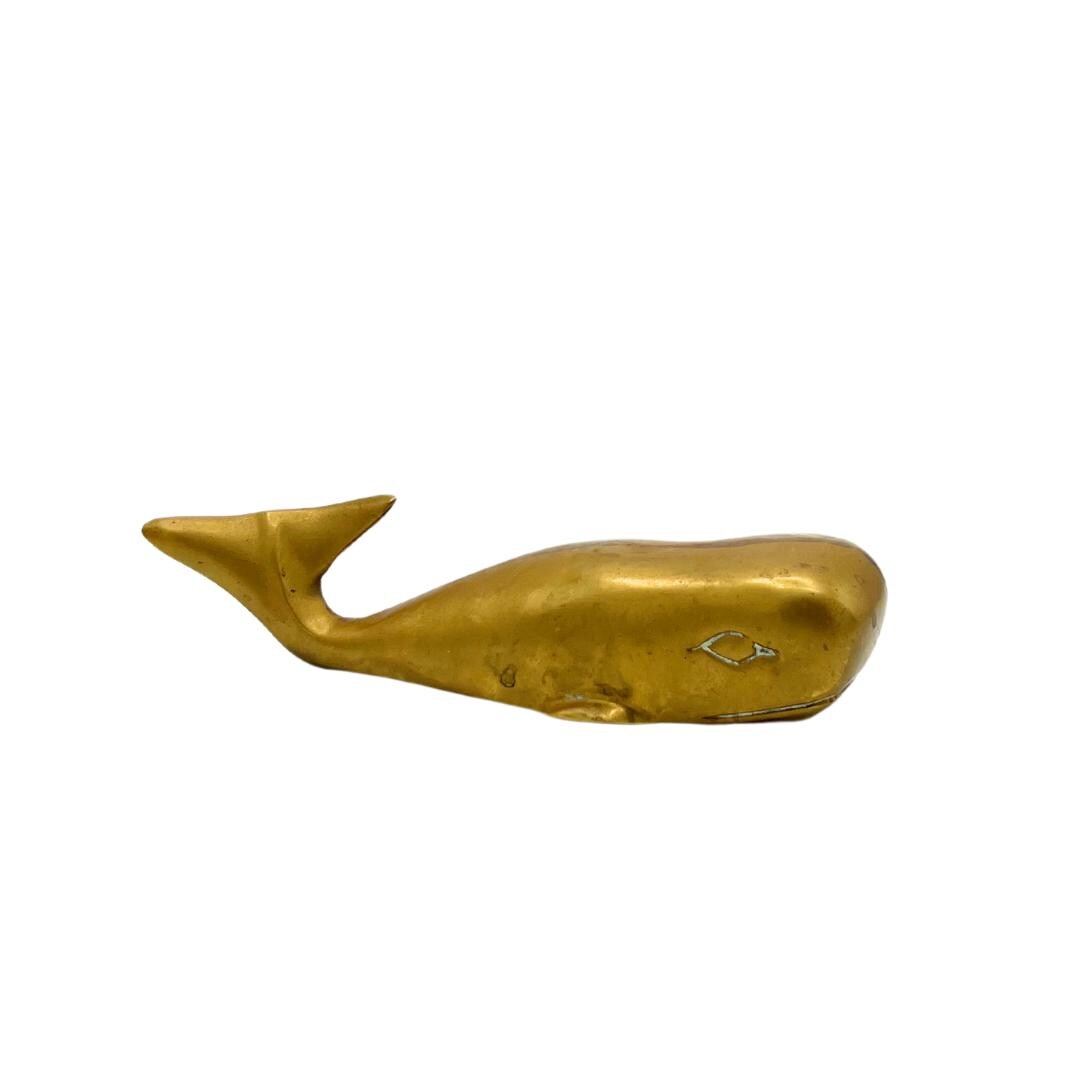 Vintage Brass Whale - Etsy