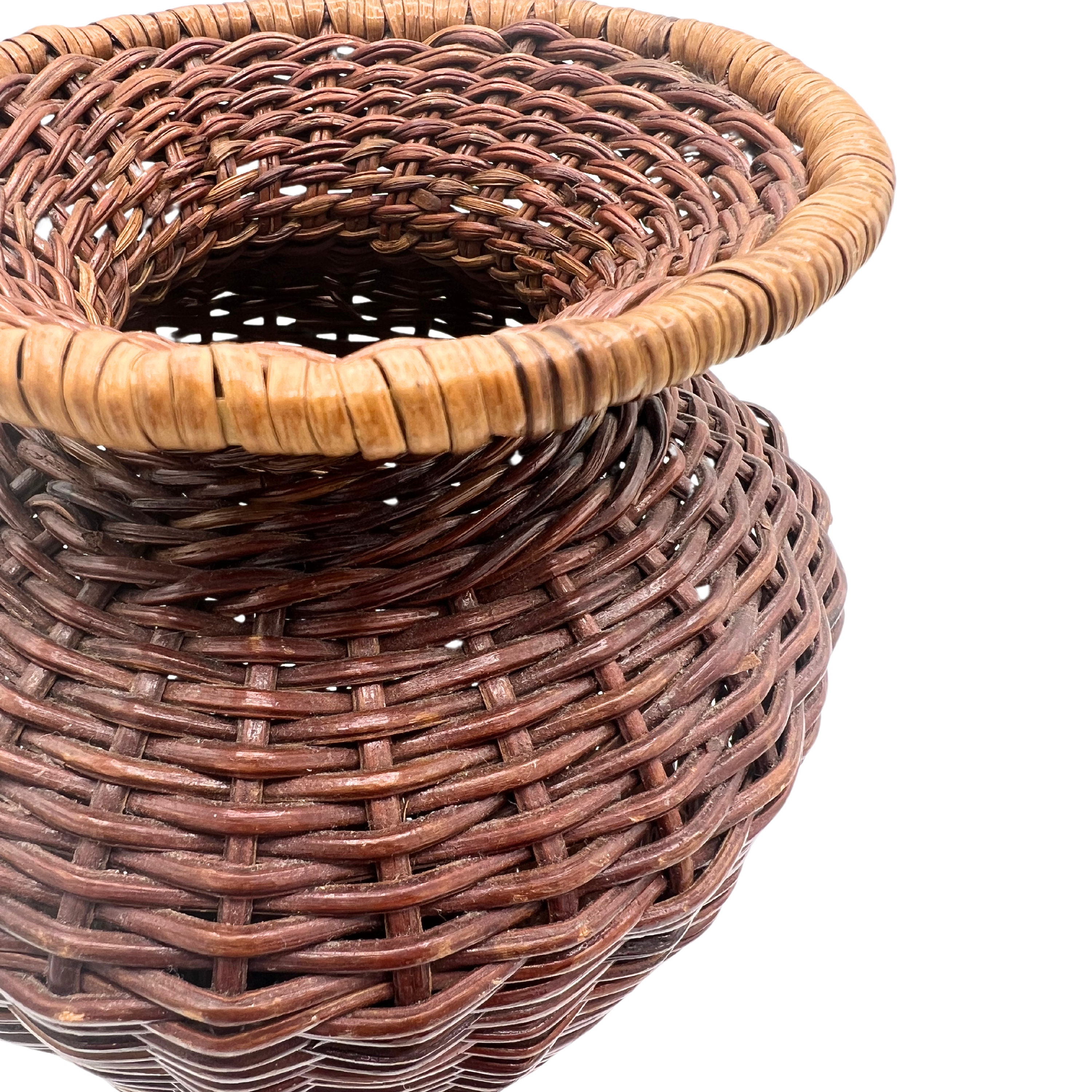 Vintage Wicker Vase - Etsy