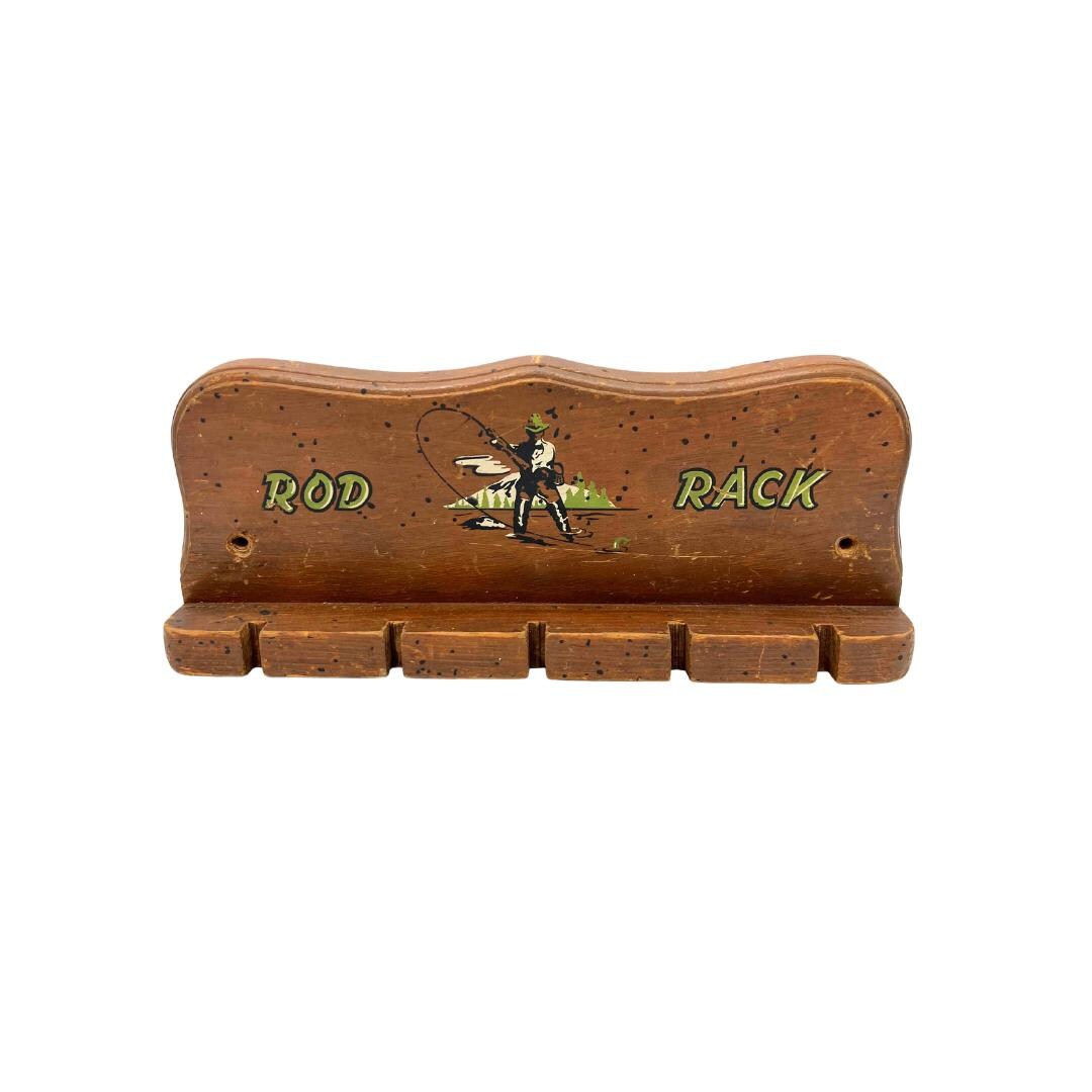 Vintage Wooden Rod Rack - Etsy