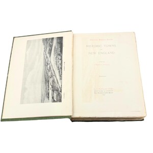 1898 Book: Historic Towns of New England - Etsy