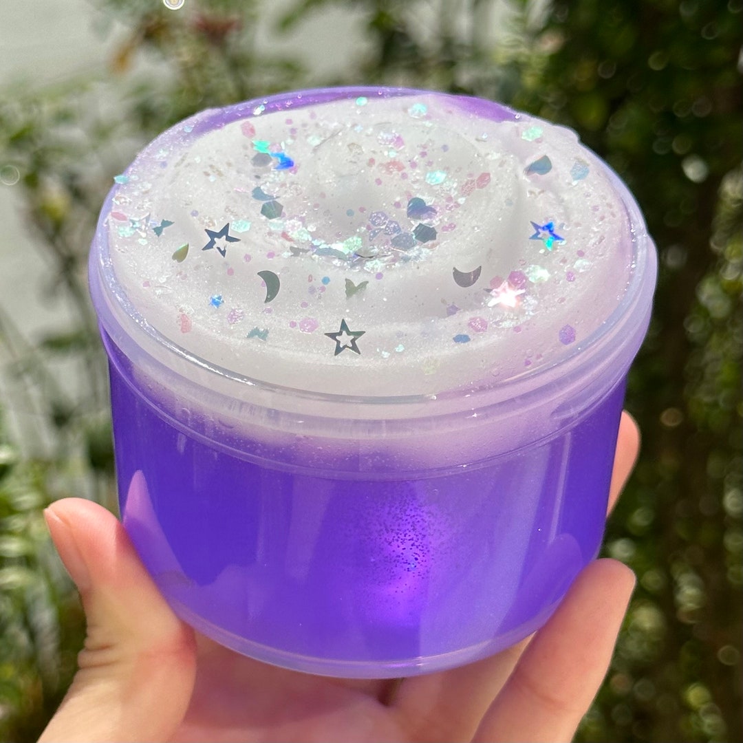 Magic Potion: Purple Clear Slime Coated Clear Slime Icee Jelly Slime ...