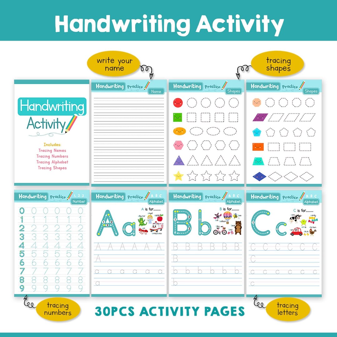 Handwriting Activity, Alphabet Tracing, Home School Curriculum ...