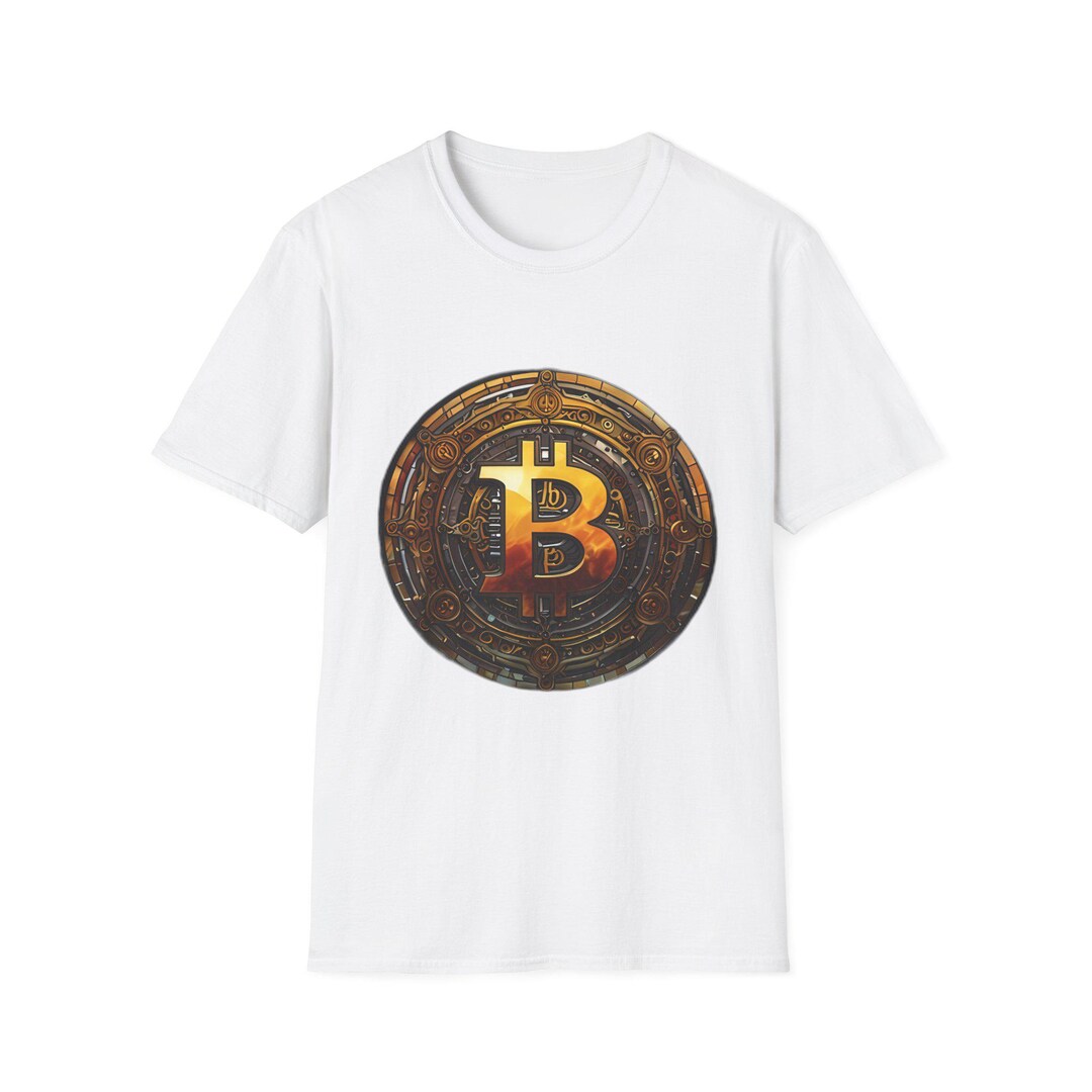 Steam Punk Stained-glass Bitcoin Logo Unisex T-shirt, Softstyle Tee ...
