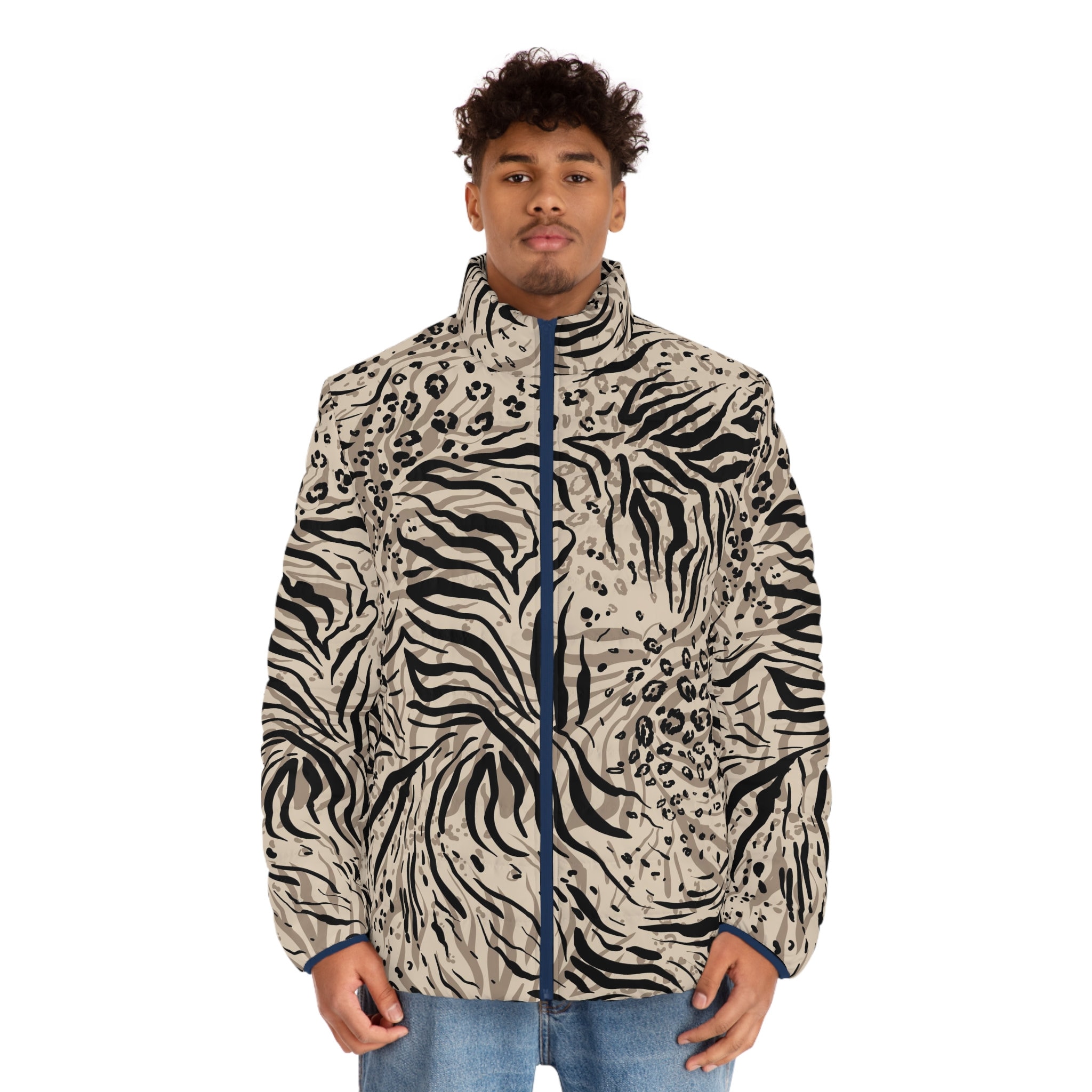 Jungle Men's Puffer Jacket (AOP) - Etsy