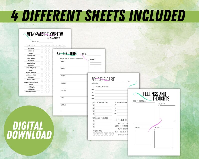 Menopause Tracker, Planner Page, Printable Menopause Sheet, Menopause ...