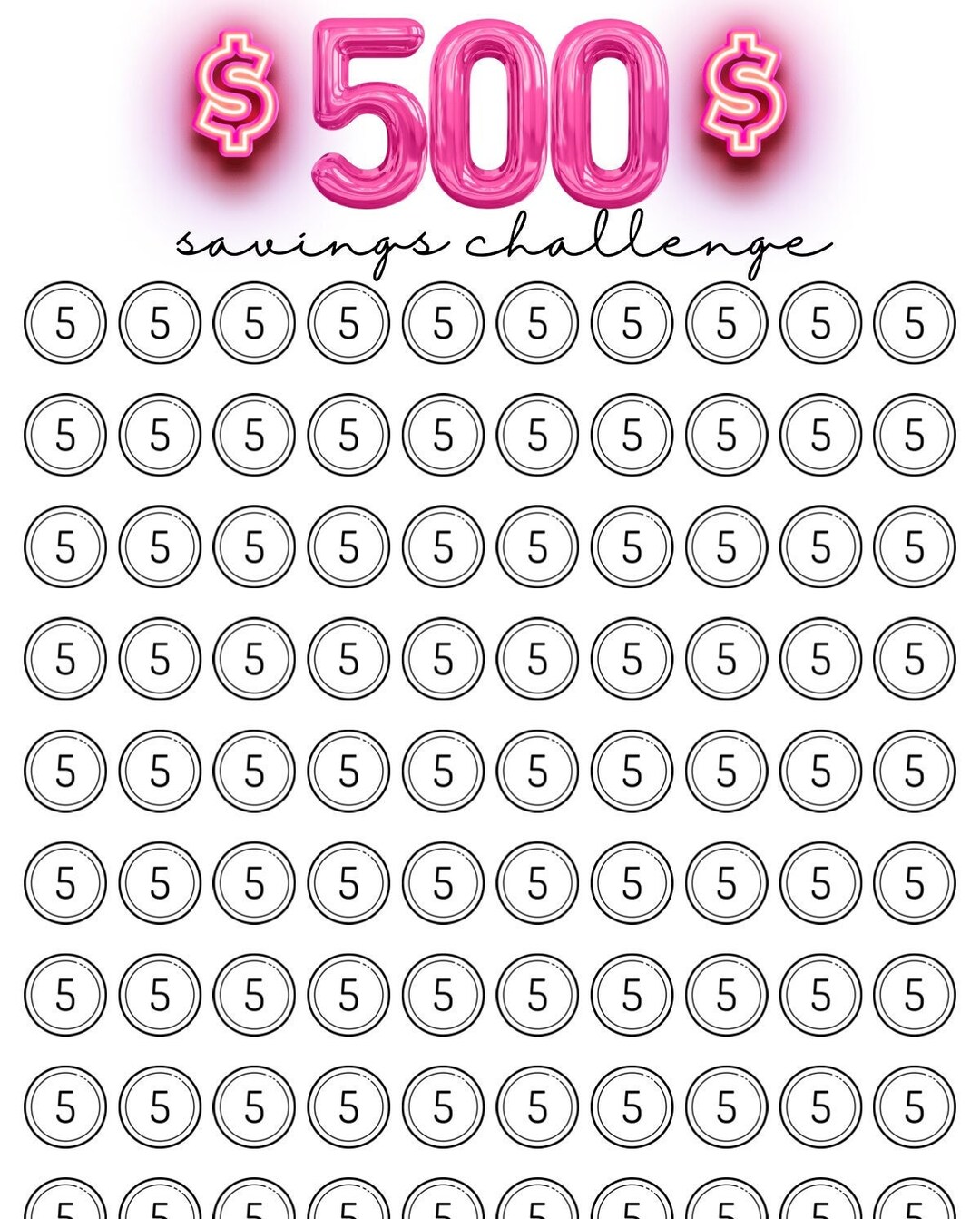 Low Income 500 Savings Challenge Money Tracker, Budget Binder, A6 ...