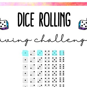 Roll the Dice Savings Challenge Money Tracker Printable | A6 Digital ...