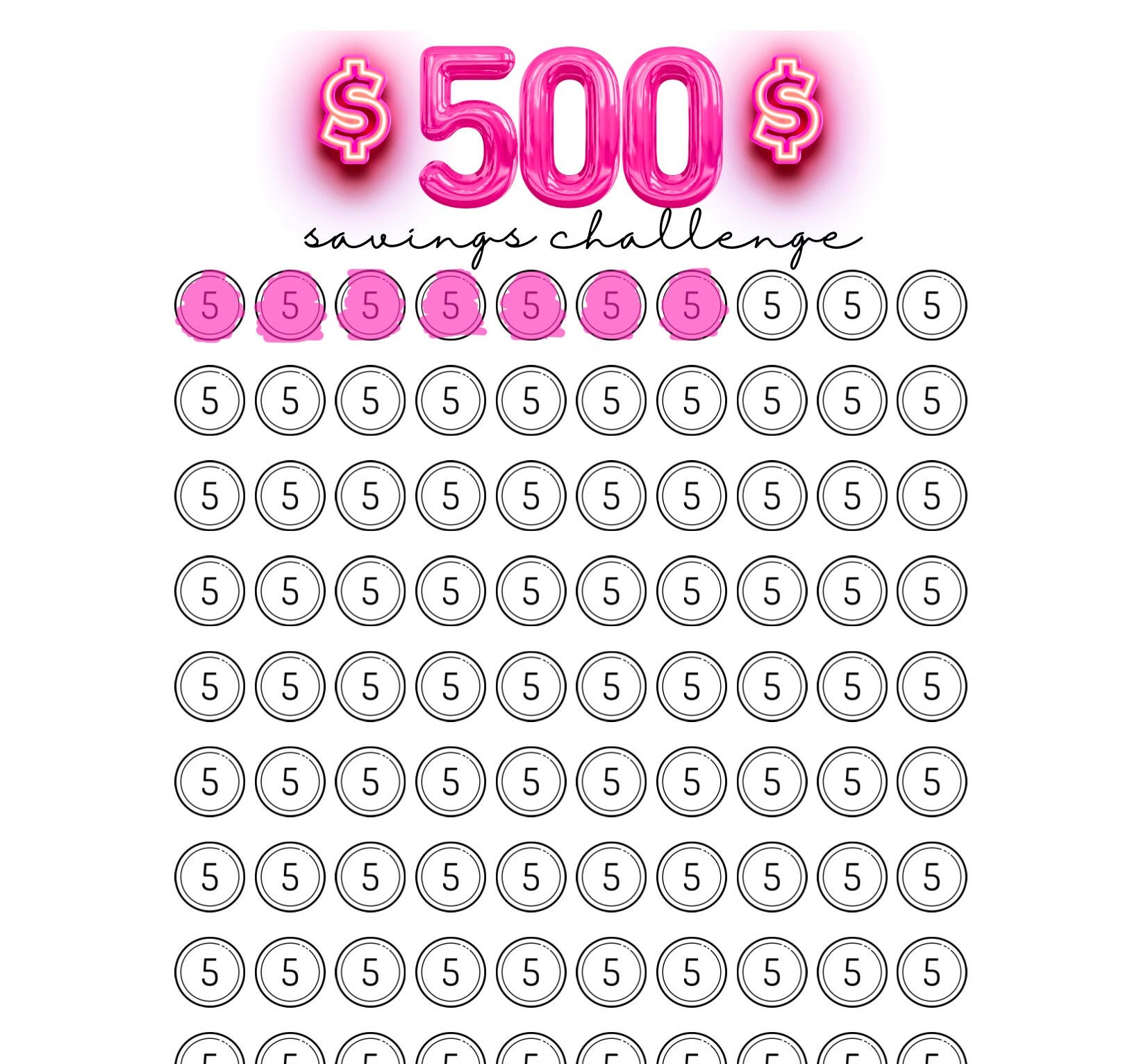 Low Income 500 Savings Challenge Money Tracker, Budget Binder, A6 ...