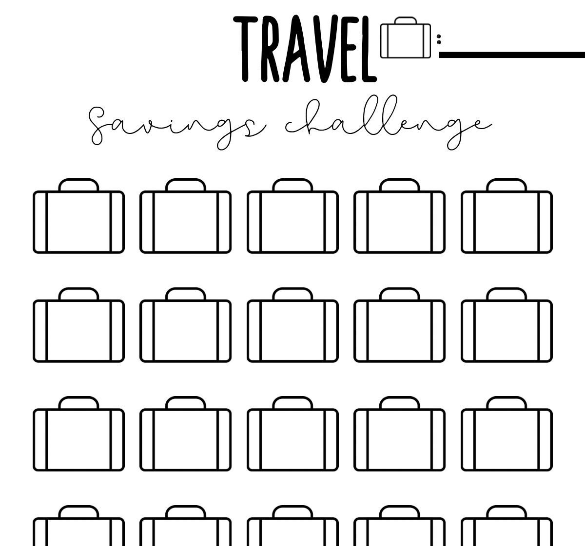 Travel Money Savings Tracker | A6 Savings Challenge | Money Saving ...
