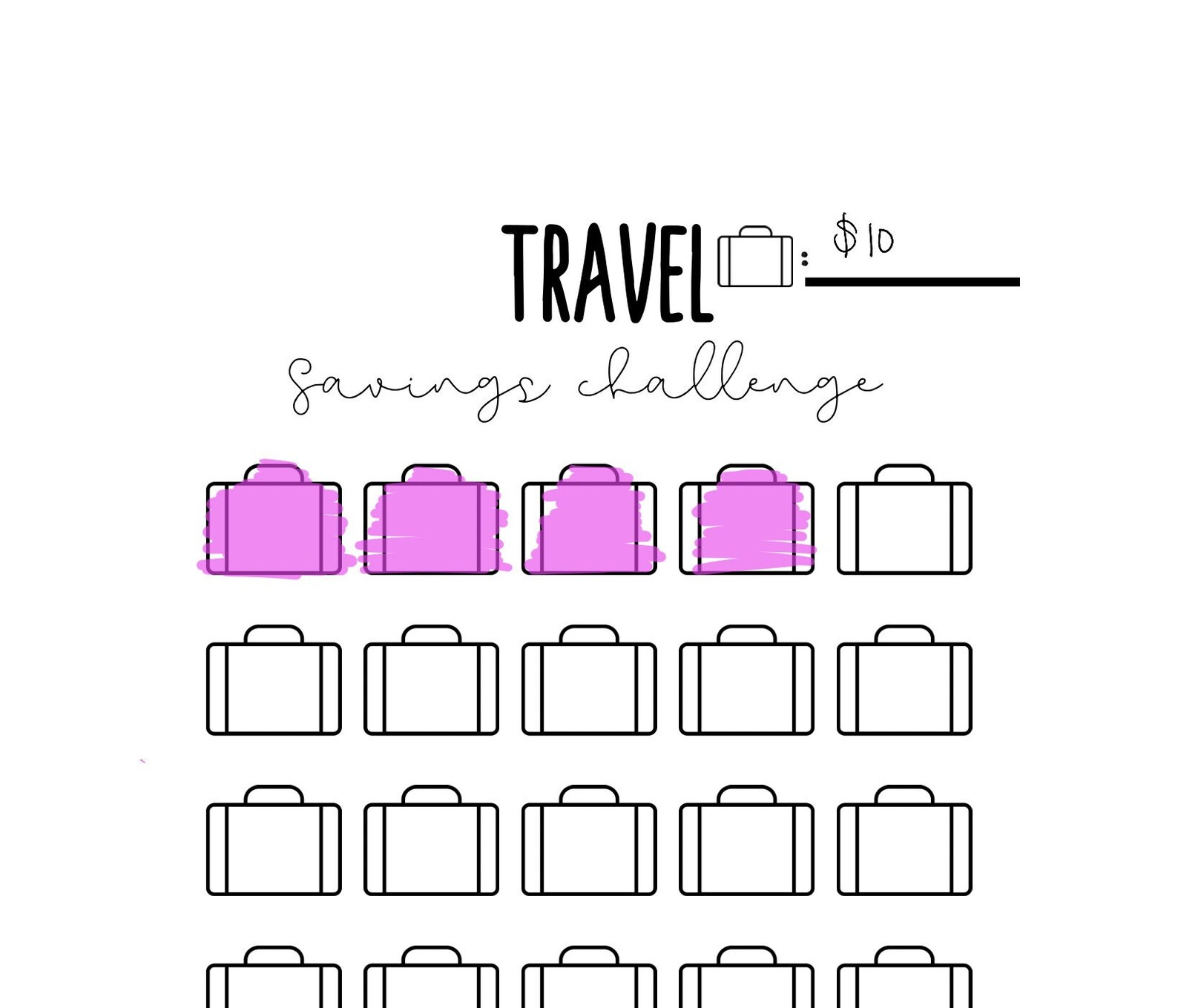 Travel Money Savings Tracker | A6 Savings Challenge | Money Saving ...