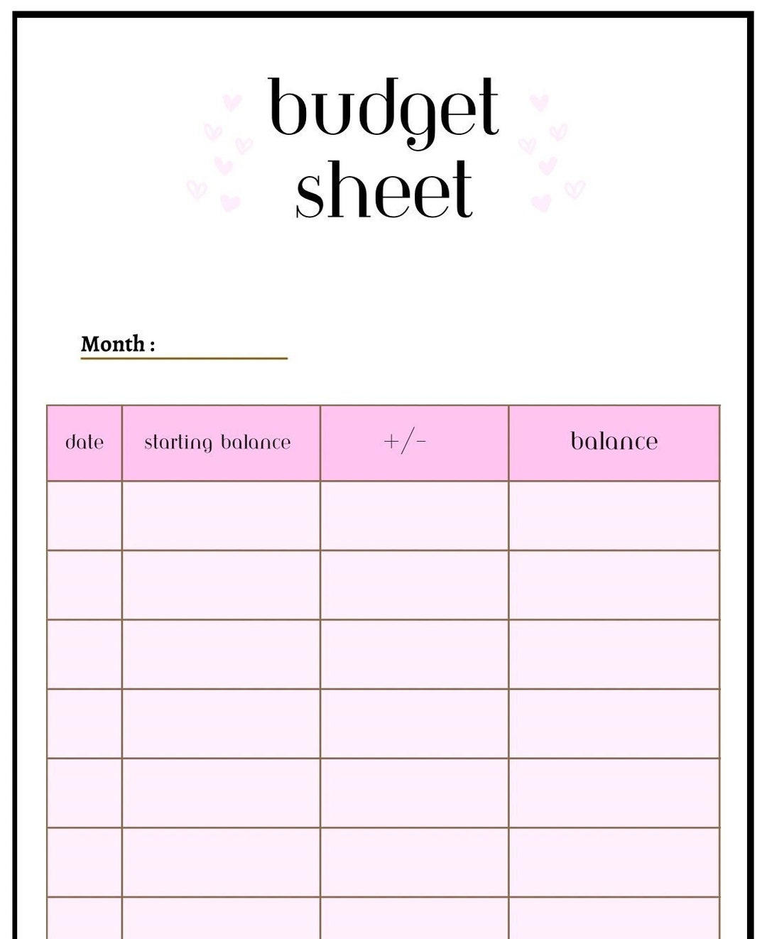 Budget Tracker | Money Saving Tracker | Expense Tracker | Printable ...