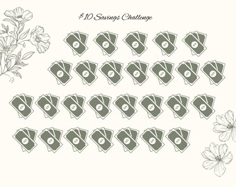 Flower Power 10 Dollar Savings Challenge - Etsy
