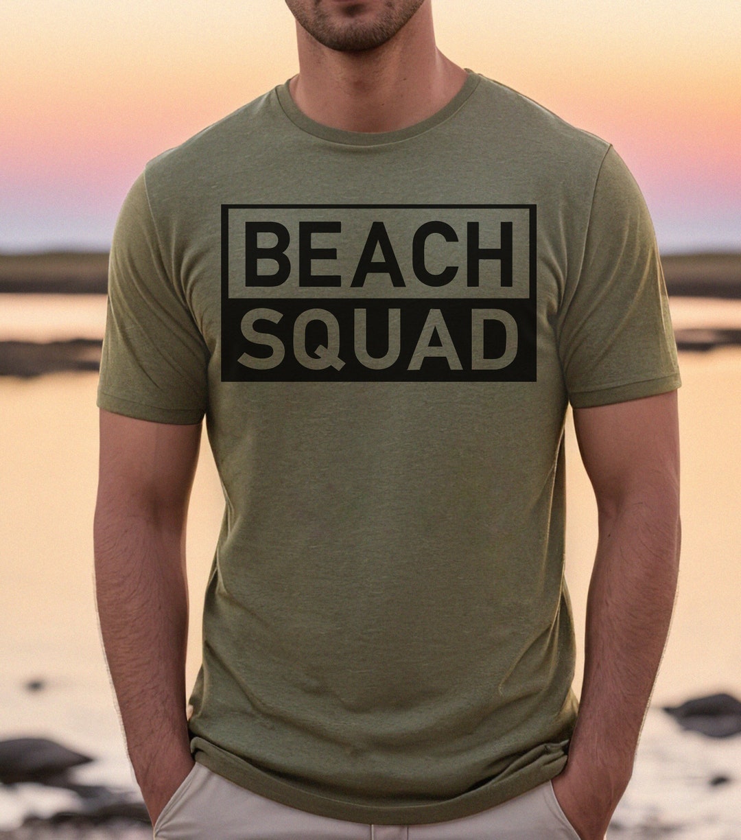Beach Squad, Summer Tshirt Guy Beach Shirt, Beach Shirt, Squad Funny ...