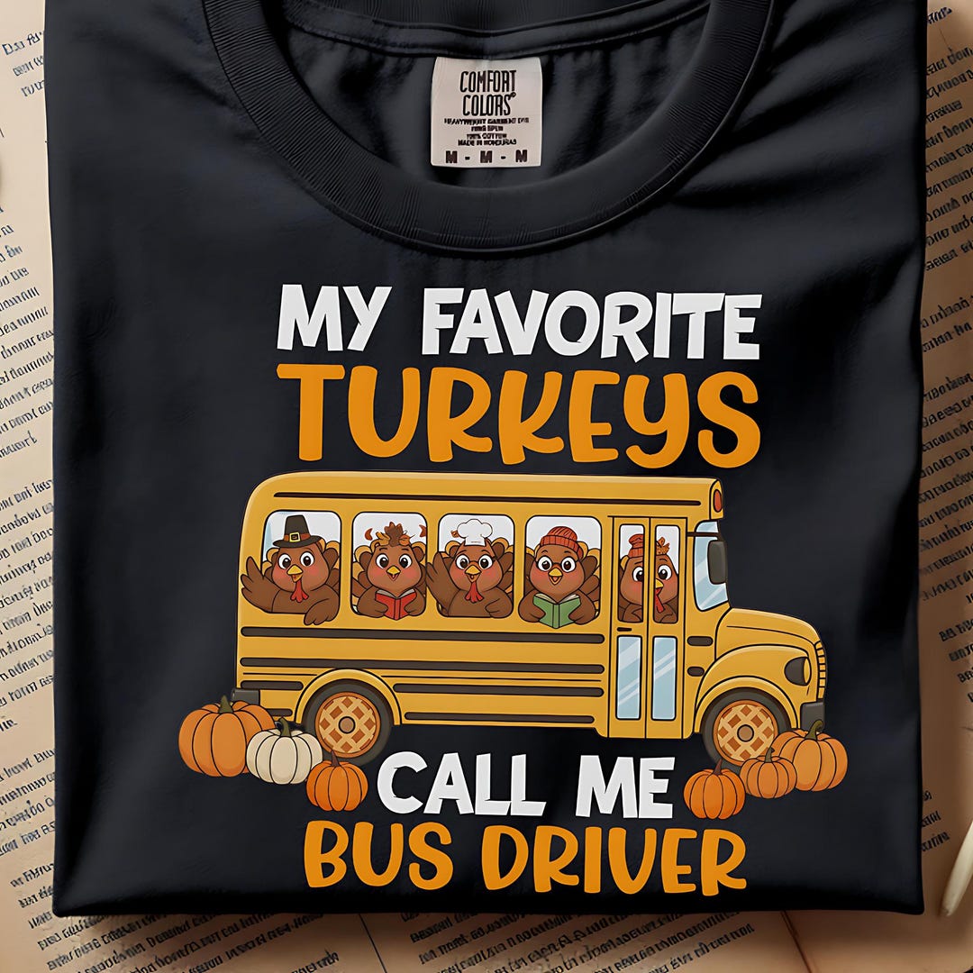 Thanksgiving School Bus Driver PNG: Turkey Design (digital Download) - Etsy