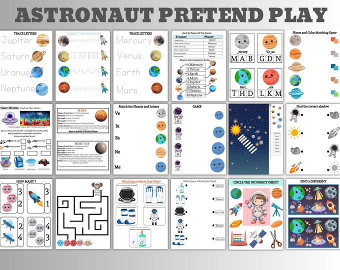 Space Station Pretend Play Printable, Space Dramatic Play, Kids Daycare ...