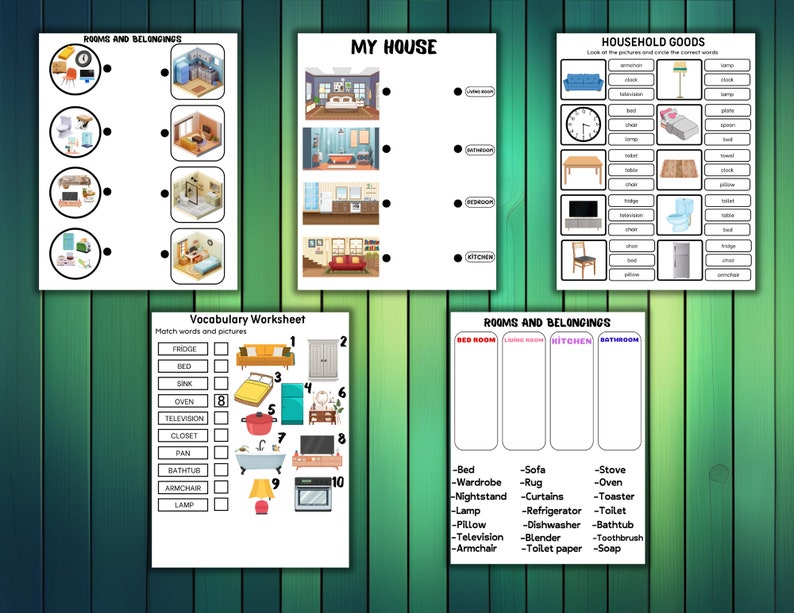 Toddler Busy Book,preschool Curriculum, Household Things Sorting ...