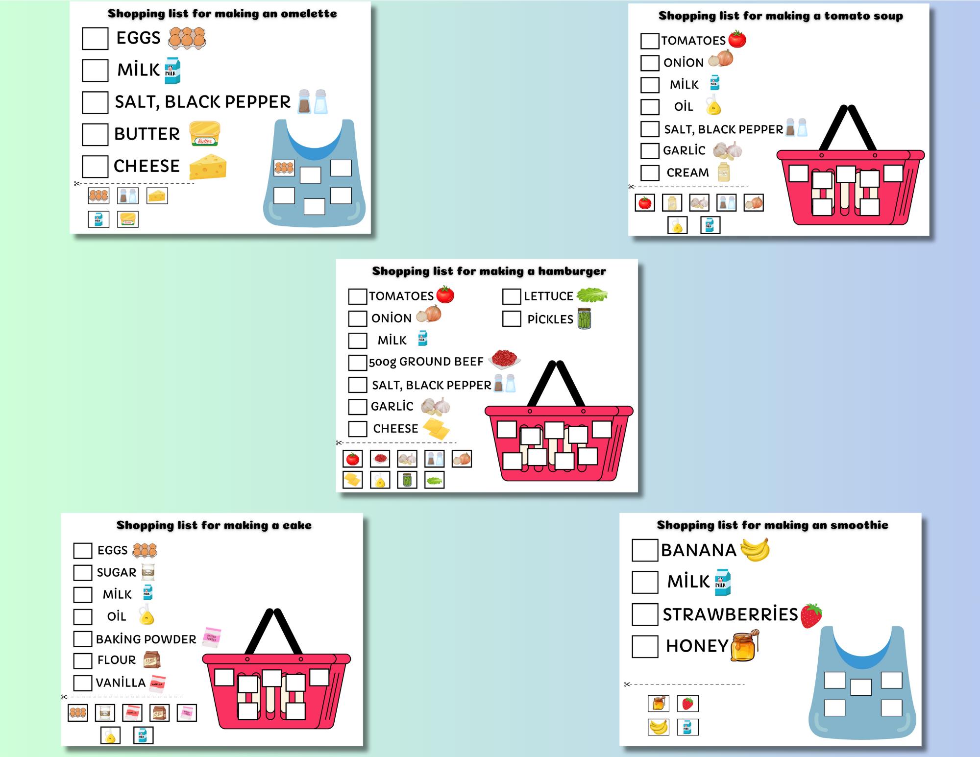 Cook / Chef Pretend Play,kids Cooking Activity Sheets,printable Cooking ...