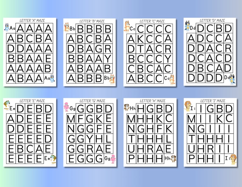Bluey Busy Book,alphabet Busy Book,bluey Activity Book,bluey Activity ...