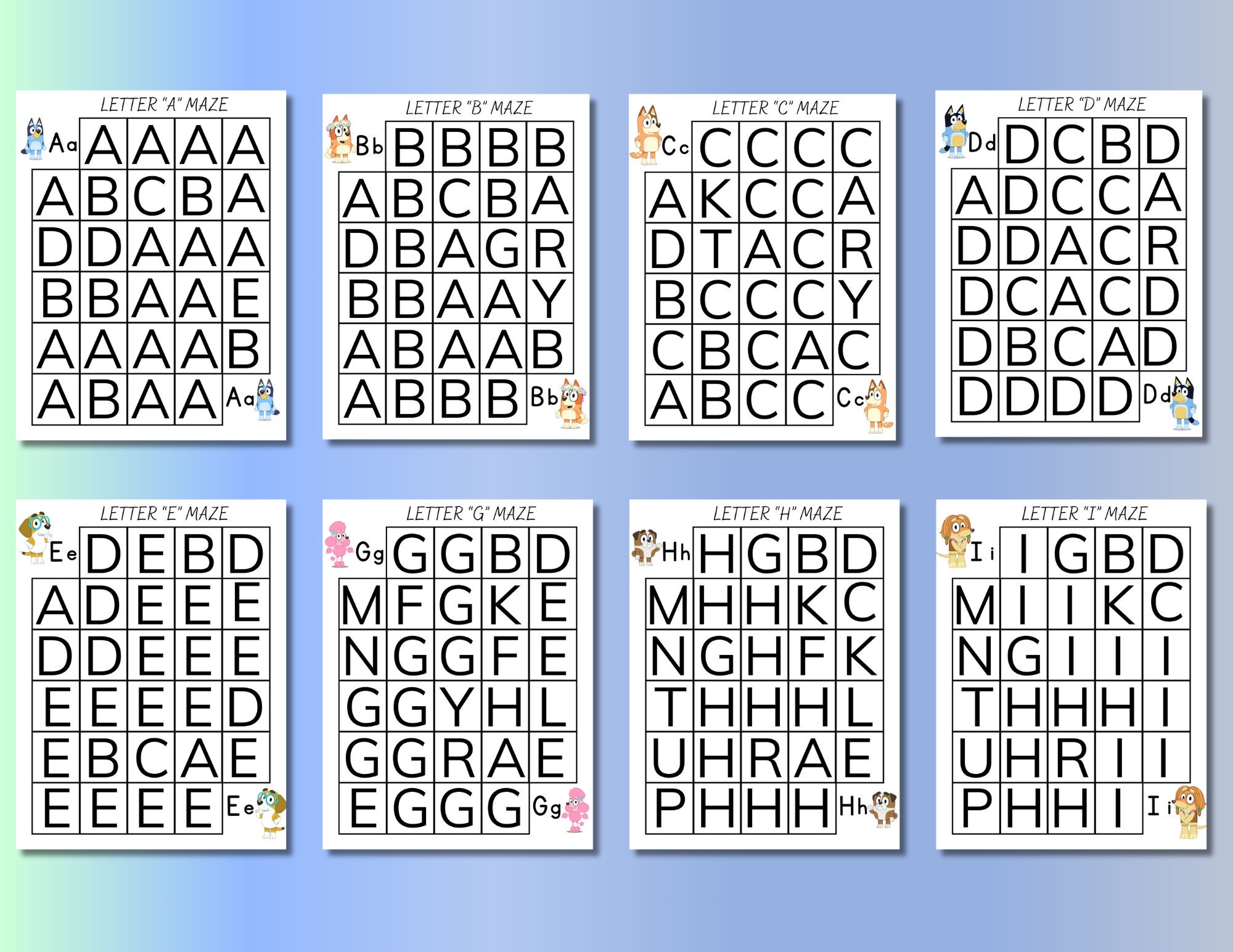 Bluey Busy Book,alphabet Busy Book,bluey Activity Book,bluey Activity ...