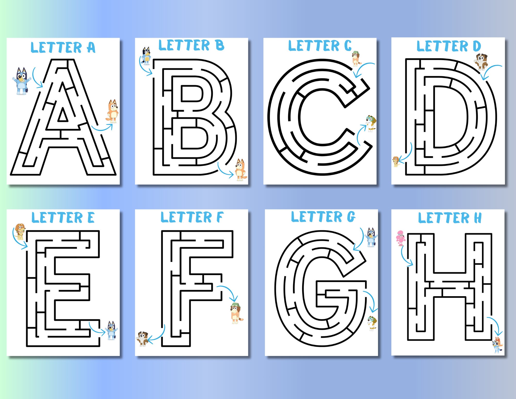 Bluey Busy Book,alphabet Busy Book,bluey Activity Book,bluey Activity ...