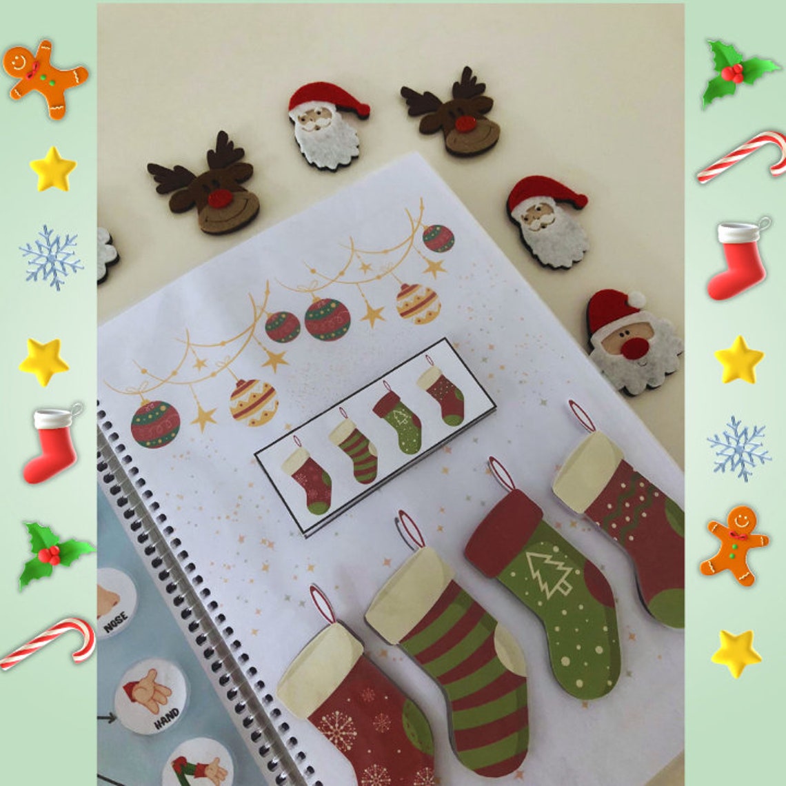 Toddler Busy Book , Christmas Busy Book Printable, Busy Book for ...