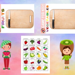 Fruits and Vegetables Sort, Fruits and Vegetables Match,homeschool ...