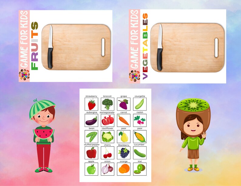 Fruits and Vegetables Sort, Fruits and Vegetables Match,homeschool ...