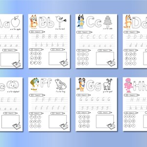 Bluey Busy Book,alphabet Busy Book,bluey Activity Book,bluey Activity ...