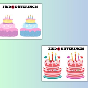 Search and Find Cake Activity Printable -5 Pages I Spy Game for Kids ...