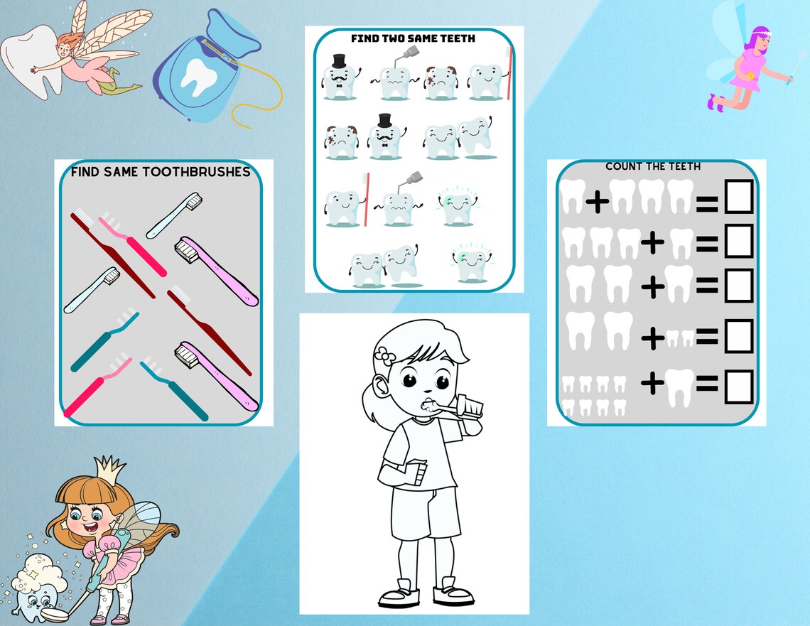Preschool Toddler Activities Dental Health, Printable Homeschool ...